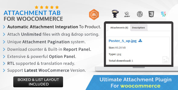 Attachment Tab For Woocommerce by xenioushk | CodeCanyon